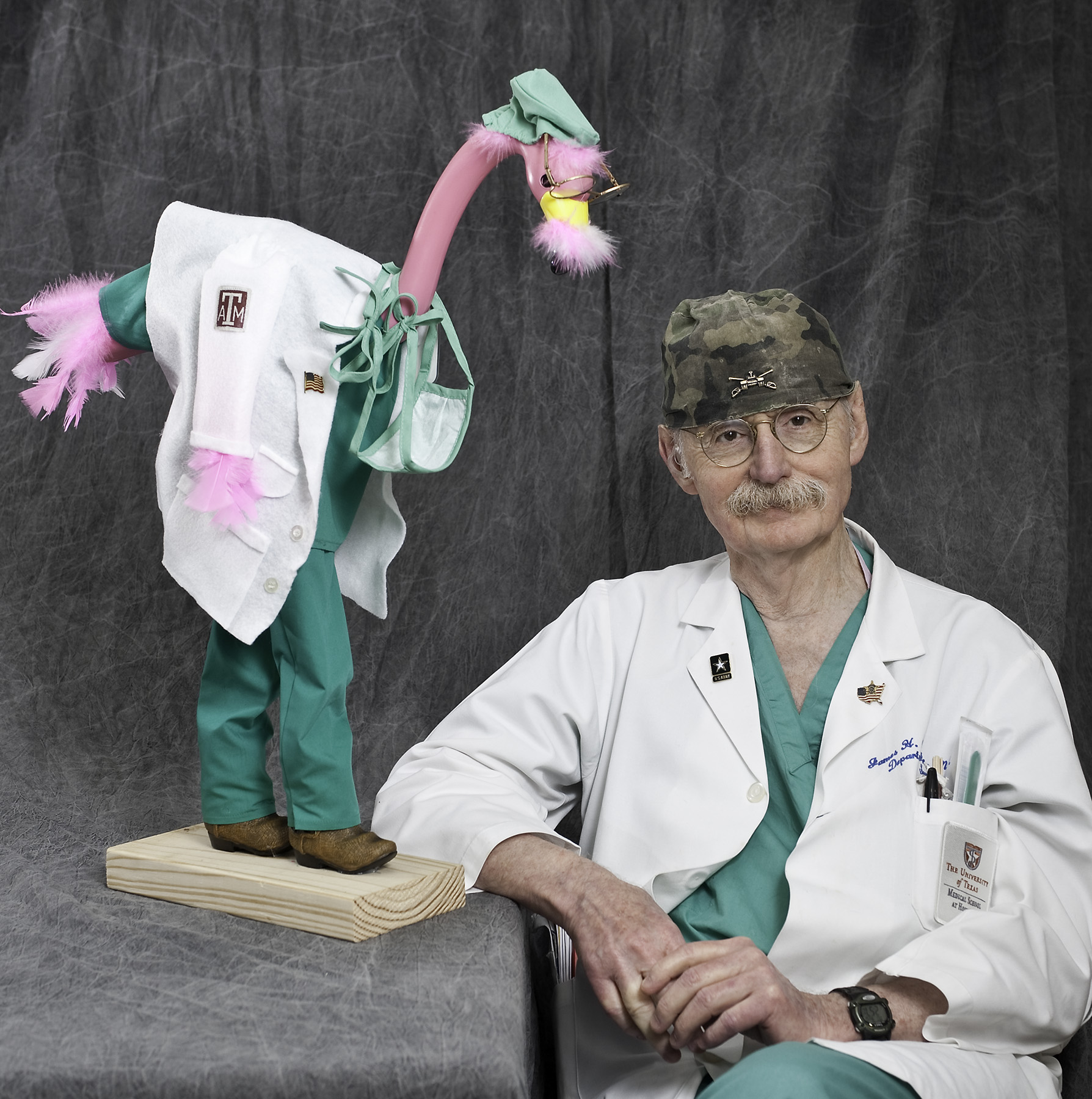 Images of famed trauma surgeon on display at Memorial Hermann hospital ...