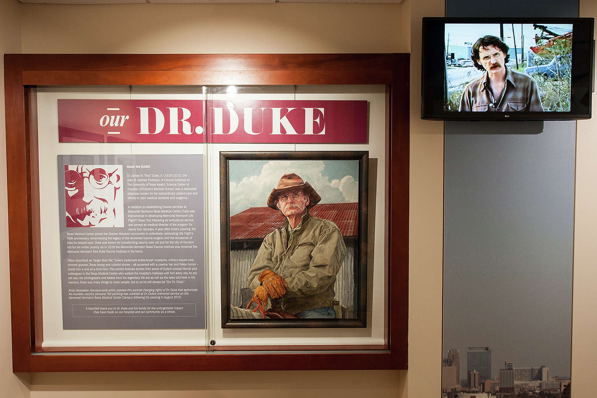 Images of famed trauma surgeon on display at Memorial Hermann hospital ...