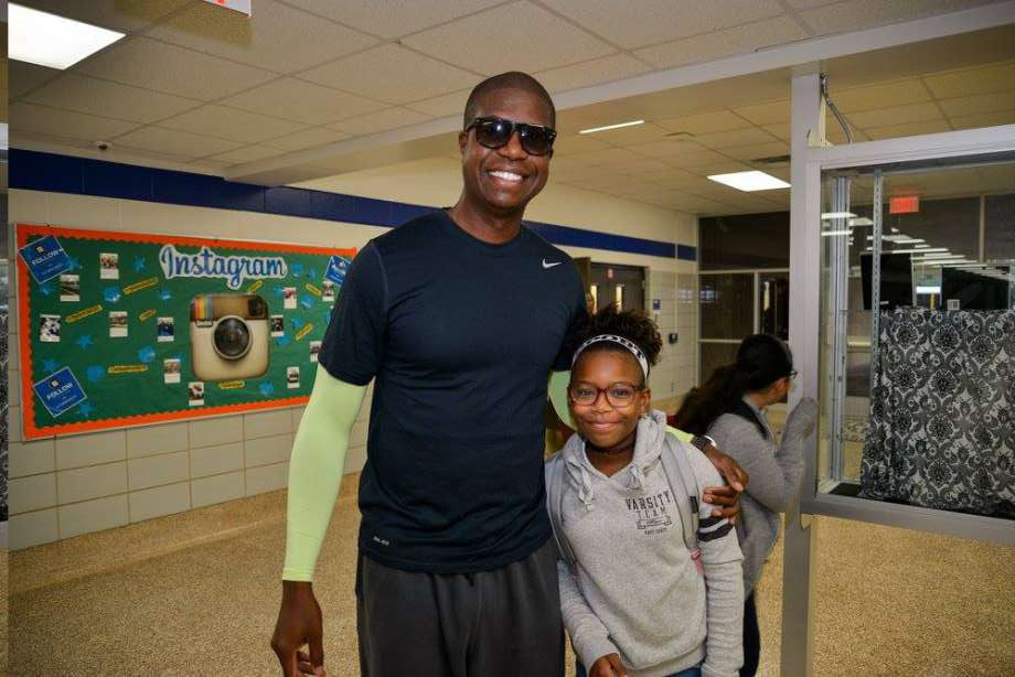 In Galena Park, dads take a turn bringing kids to school