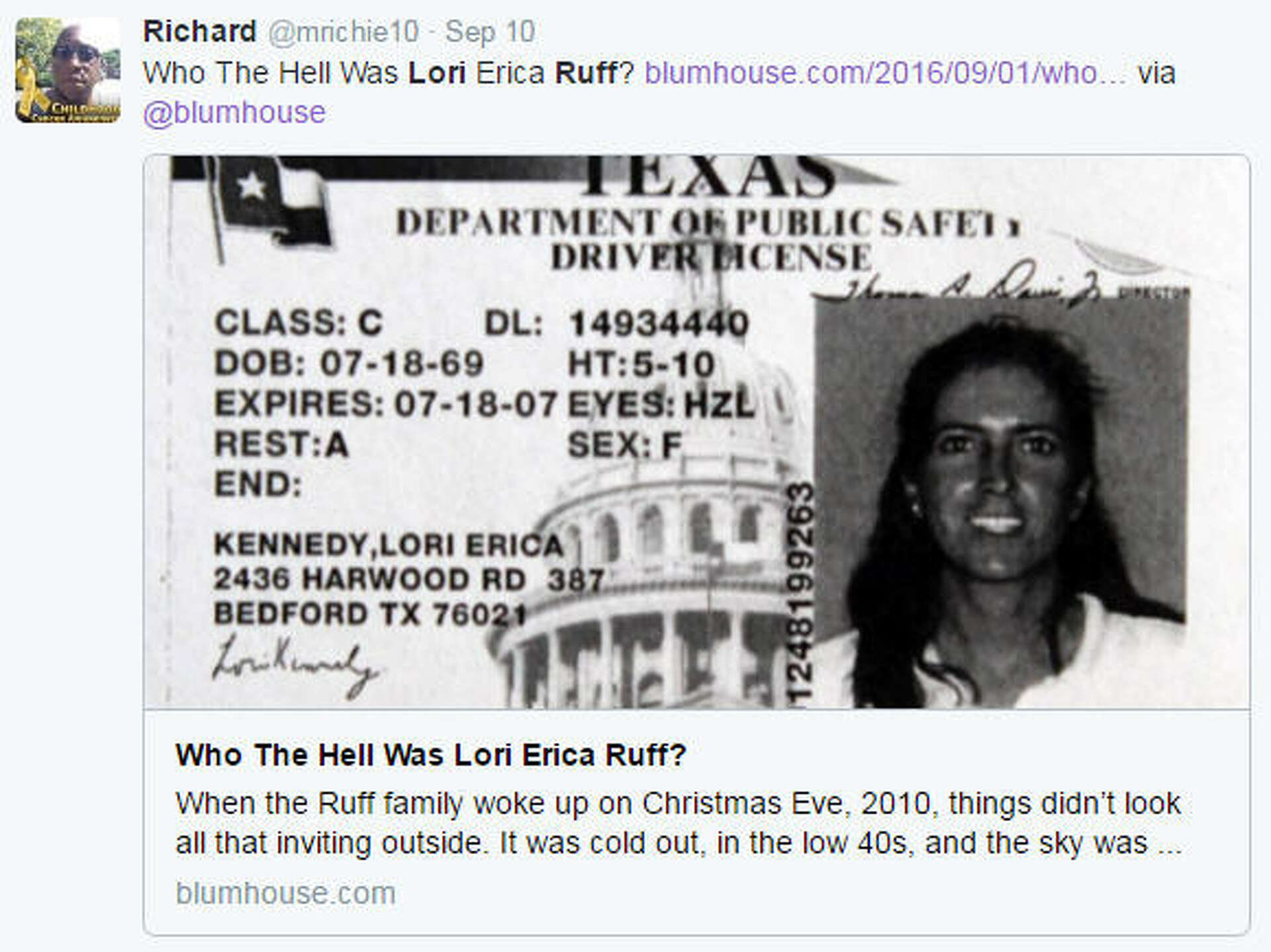 Mystery woman: After 30 years and a suicide, Lori Ruff's real identity ...