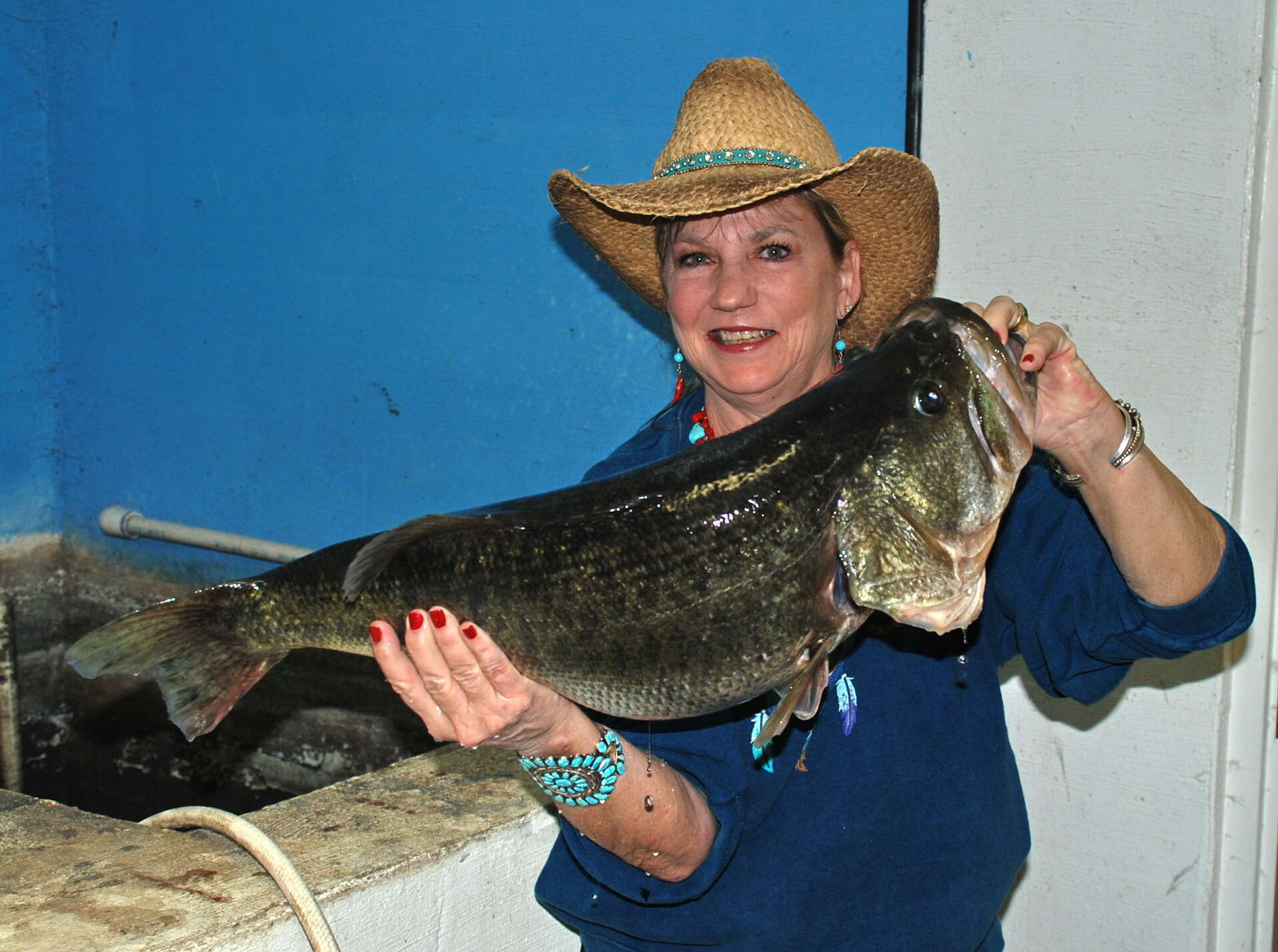 Photos of the biggest largemouth bass in Texas