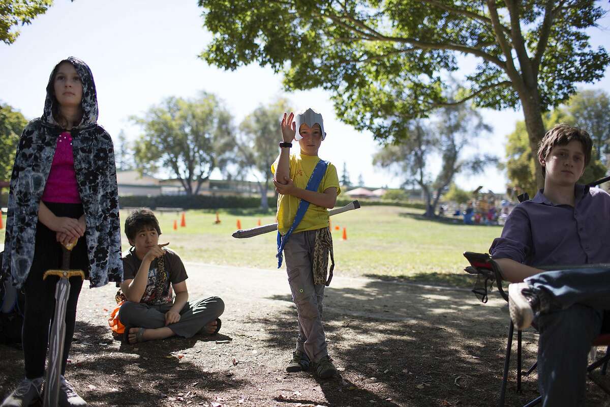 Kids LARP into action armed with foam weapons, imagination
