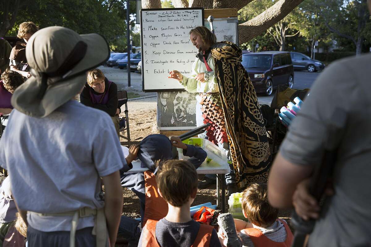Kids LARP into action armed with foam weapons, imagination