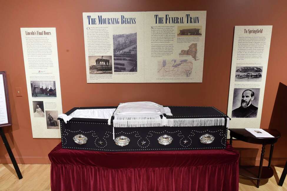 Replica of Lincoln's coffin on display in Saratoga Springs