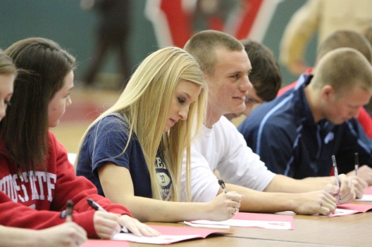 Athletes sign letters of intent to chosen colleges