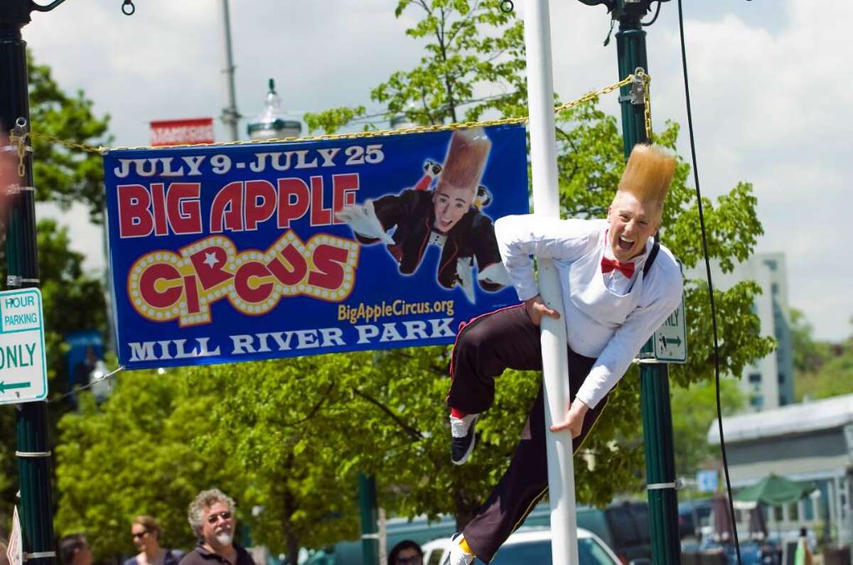 Look, up in the sky, it's . . . a clown on a stick