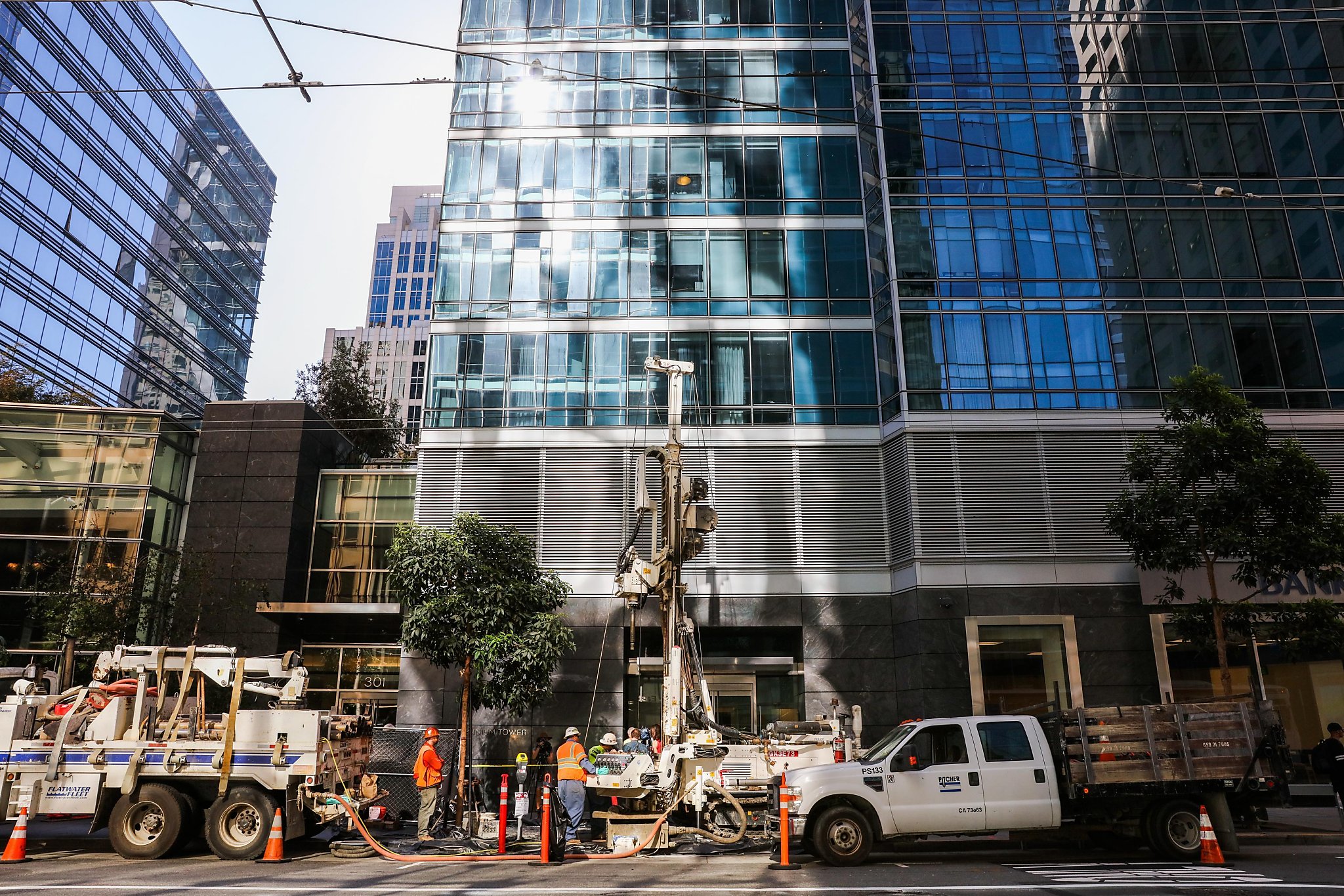 As charges fly in SF, tests begin on sinking Millennium Tower