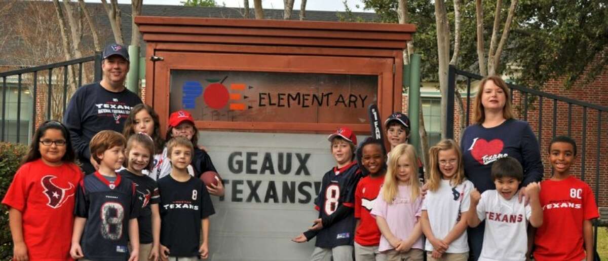Poe Elementary say ‘Geaux Texans’ for team’s first playoff win