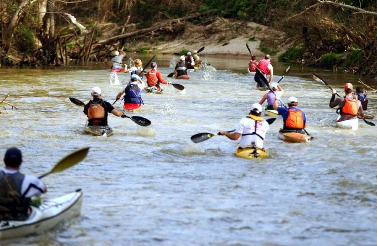 Rowing down the river
