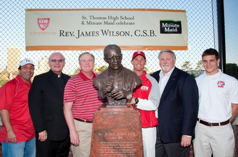 Bust honors St. Thomas’ iconic Father Wilson