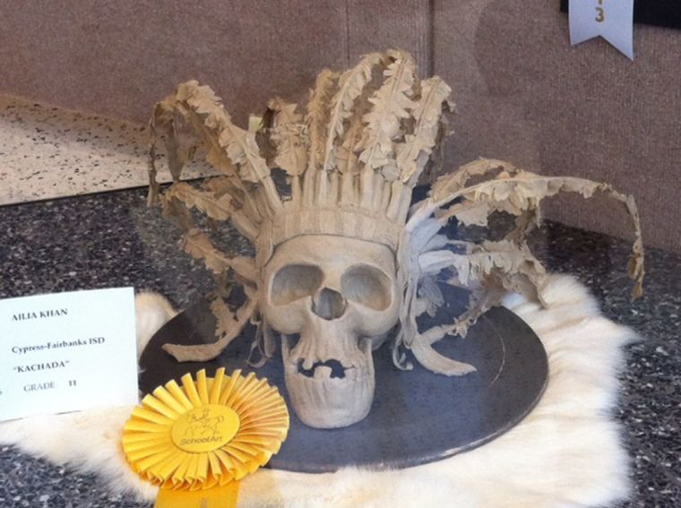 Cy Ridge student’s sculpture wins gold medal in rodeo art awards