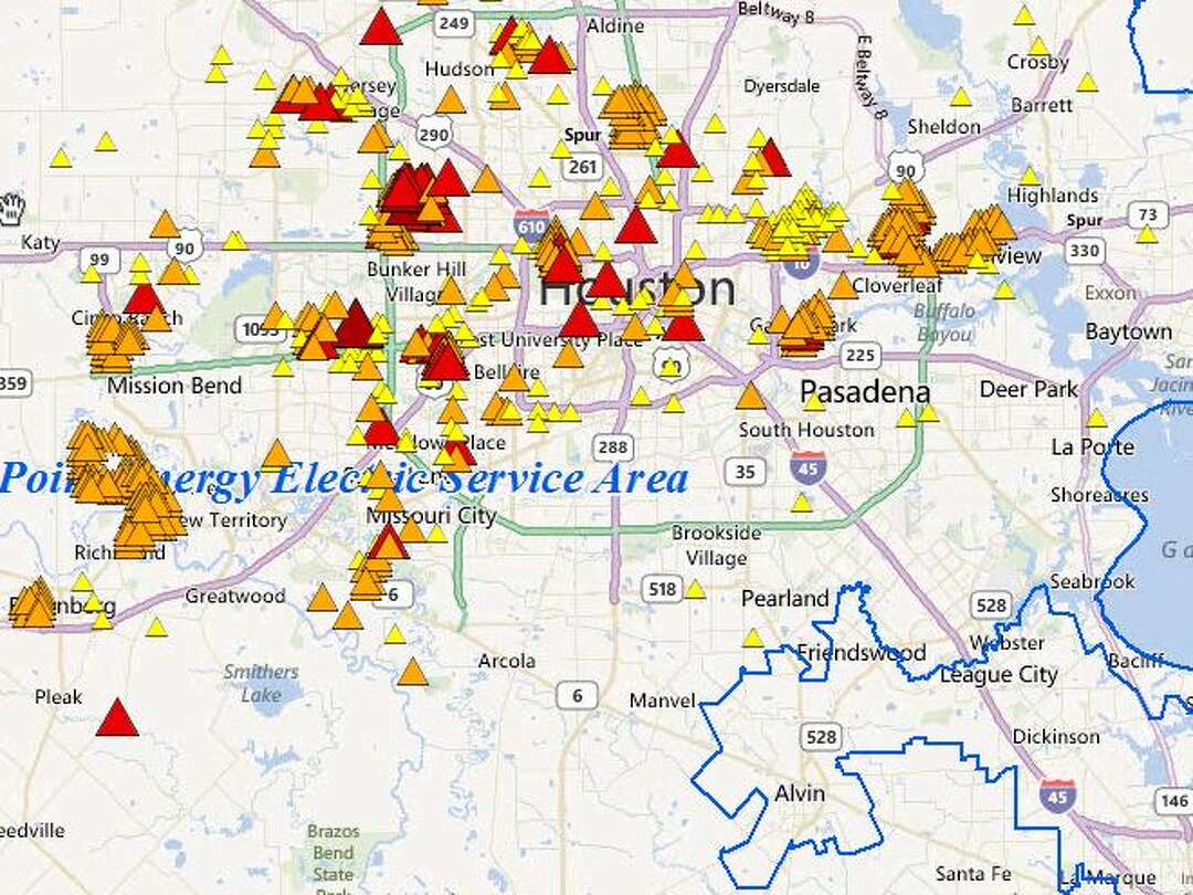 Check for power outages in the Houston area