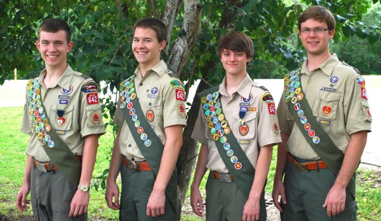 Four Troop 642 Scouts earn prestigious Eagle rank
