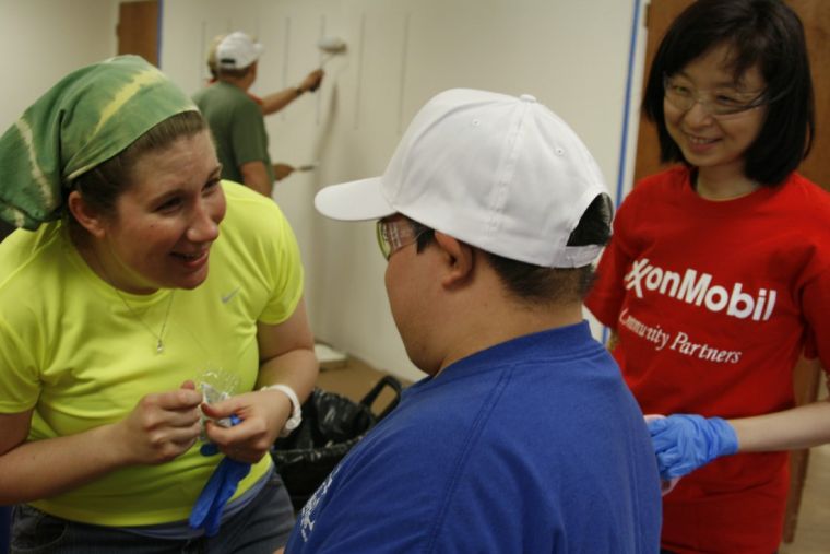 ExxonMobil spends a “Day of Caring” at New Horizons