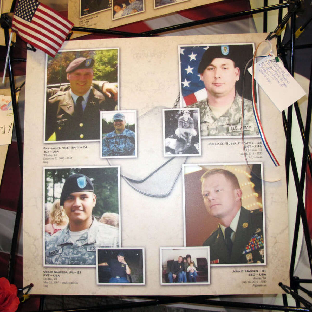 Texan's 'Remembering Our Fallen' exhibit debuts