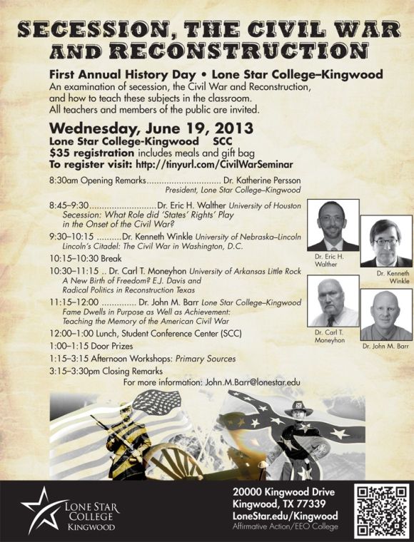 LSC-Kingwood invites community to first history conference