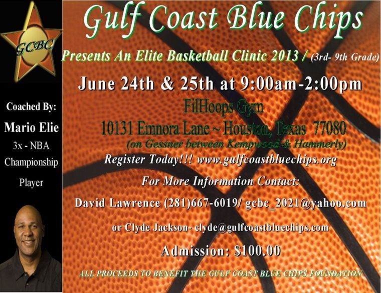Gulf Coast Blue Chips hosts Elite Basketball Camp coached by Mario Elie