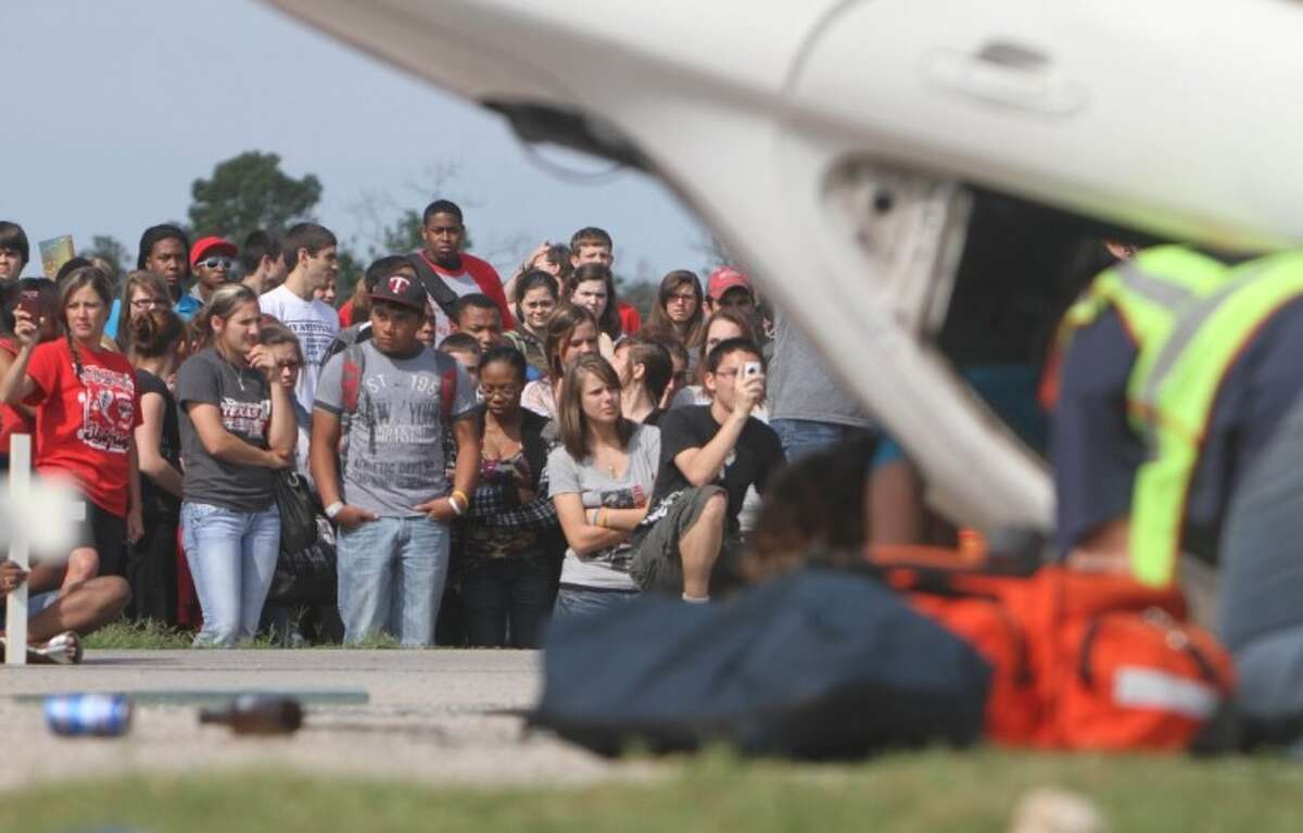 Teens learn real lessons from mock crash