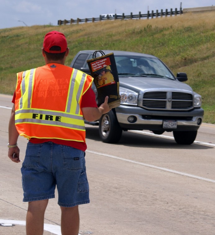 Filling the fire boot