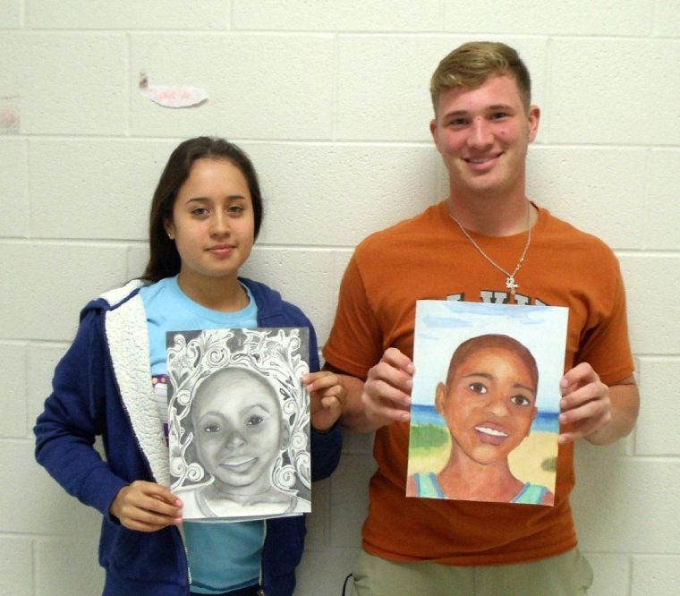ACC dual credit students create portraits for orphans