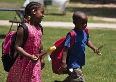 Tamina children get jump-start on school with backpacks, supplies