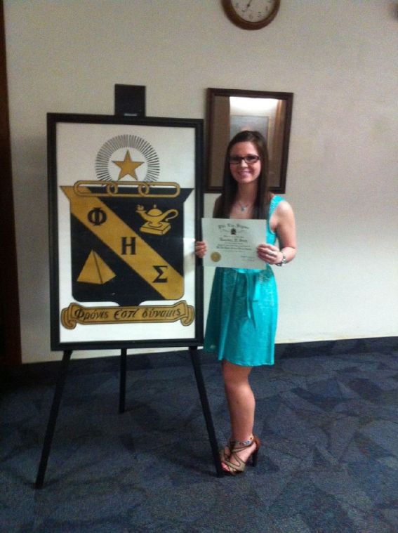 Green inducted into Phi Eta Sigma National Honor Society