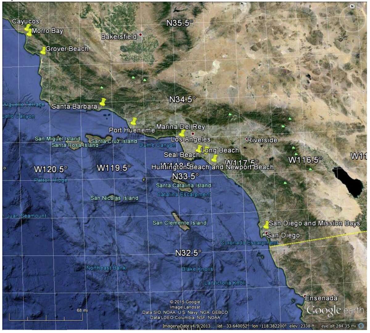 Pacific coast tsunami risk maps