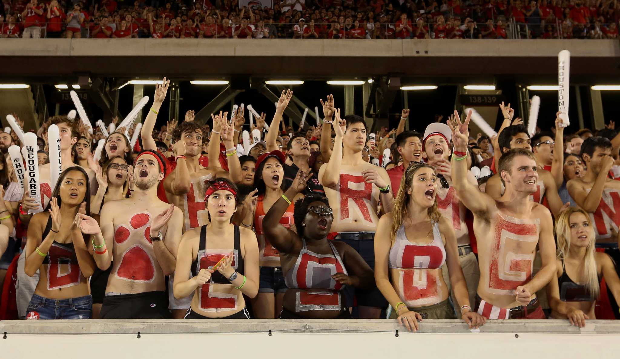 Fans at No. 6 Houston vs. Connecticut