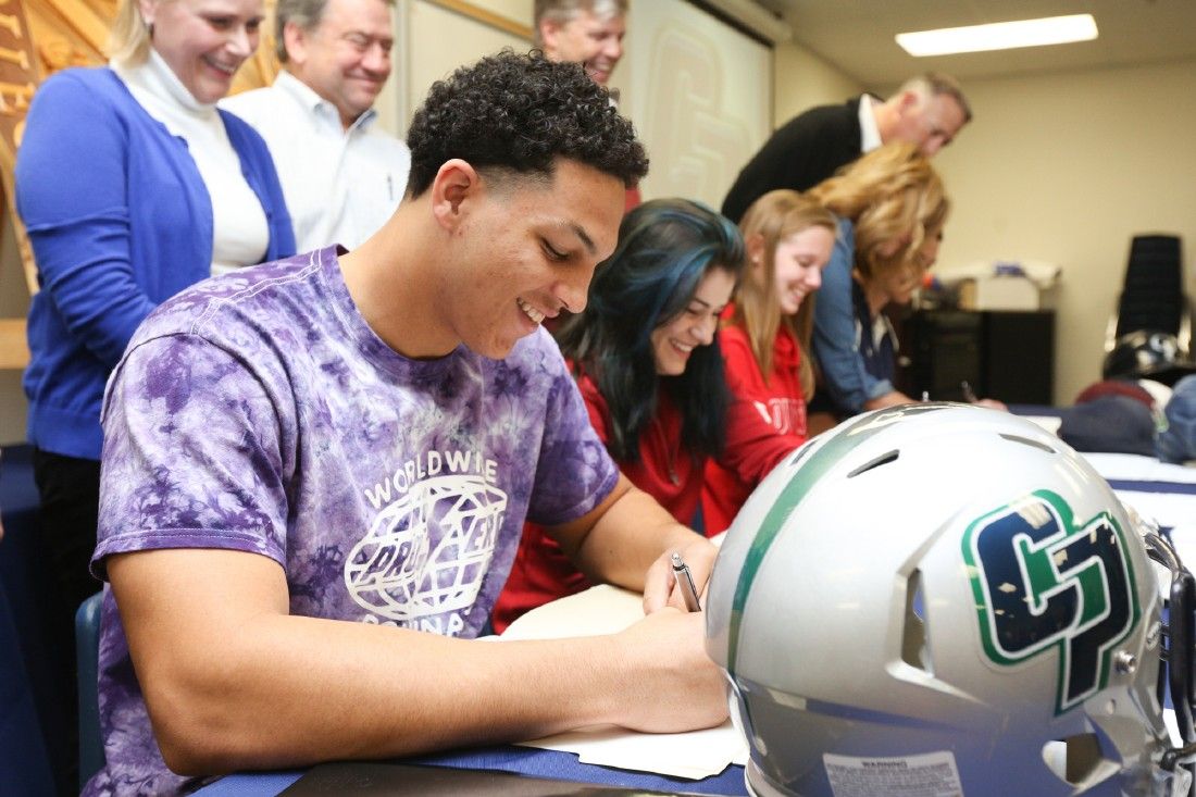 SIGNING DAY: Four College Park student-athletes ink letters of intent