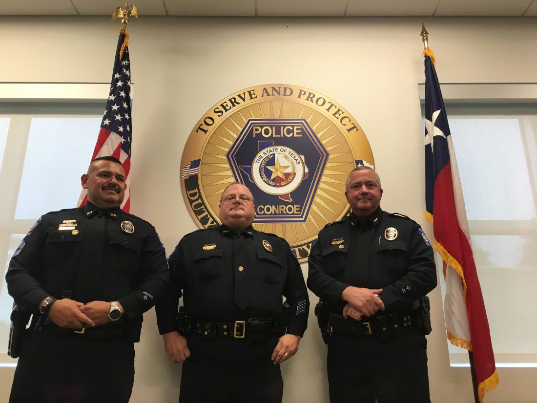 Conroe PD promotes three officers
