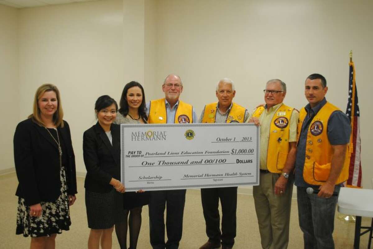 Pearland Lions Club receives Educational Foundation contribution from ...