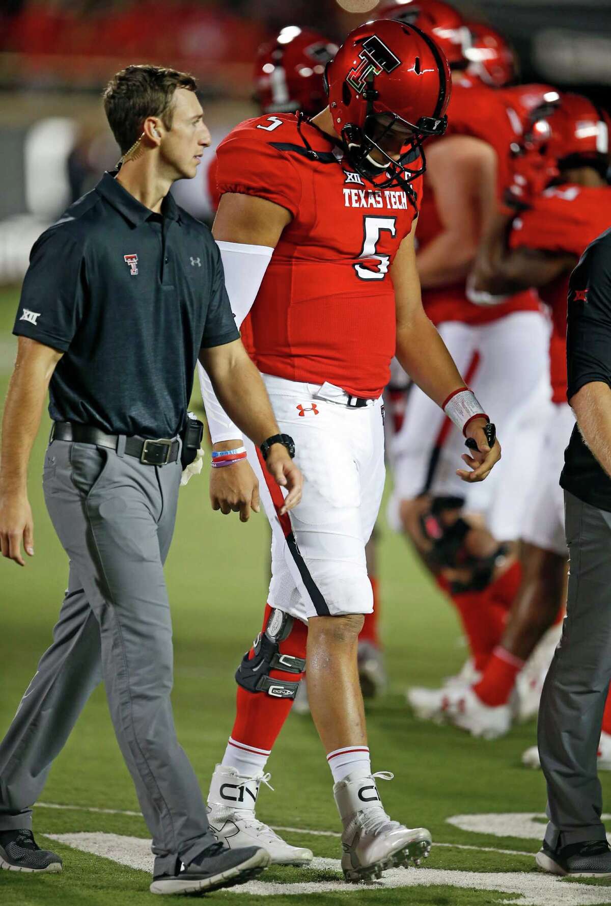 Mahomes hurt in impressive Tech victory over hapless Kansas