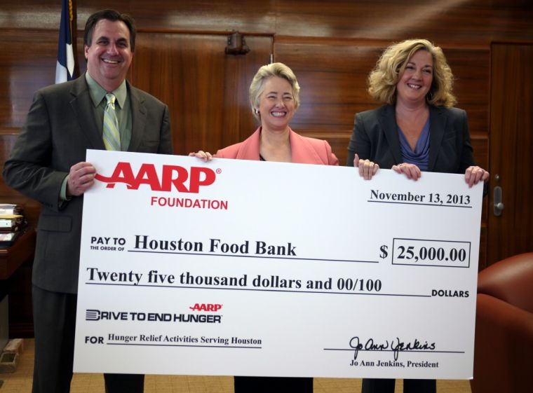 AARP donates $25,000 to fight senior hunger in Houston