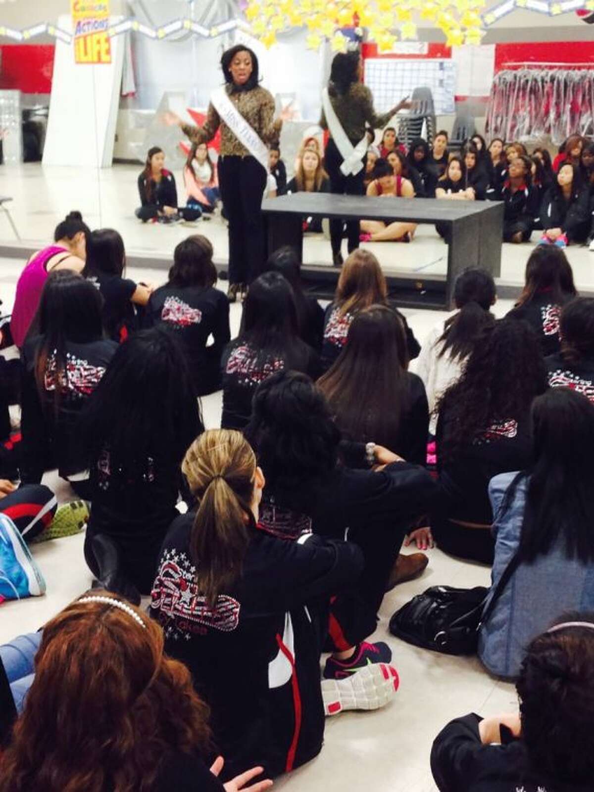 Miss Texas visits Cypress Lakes High School