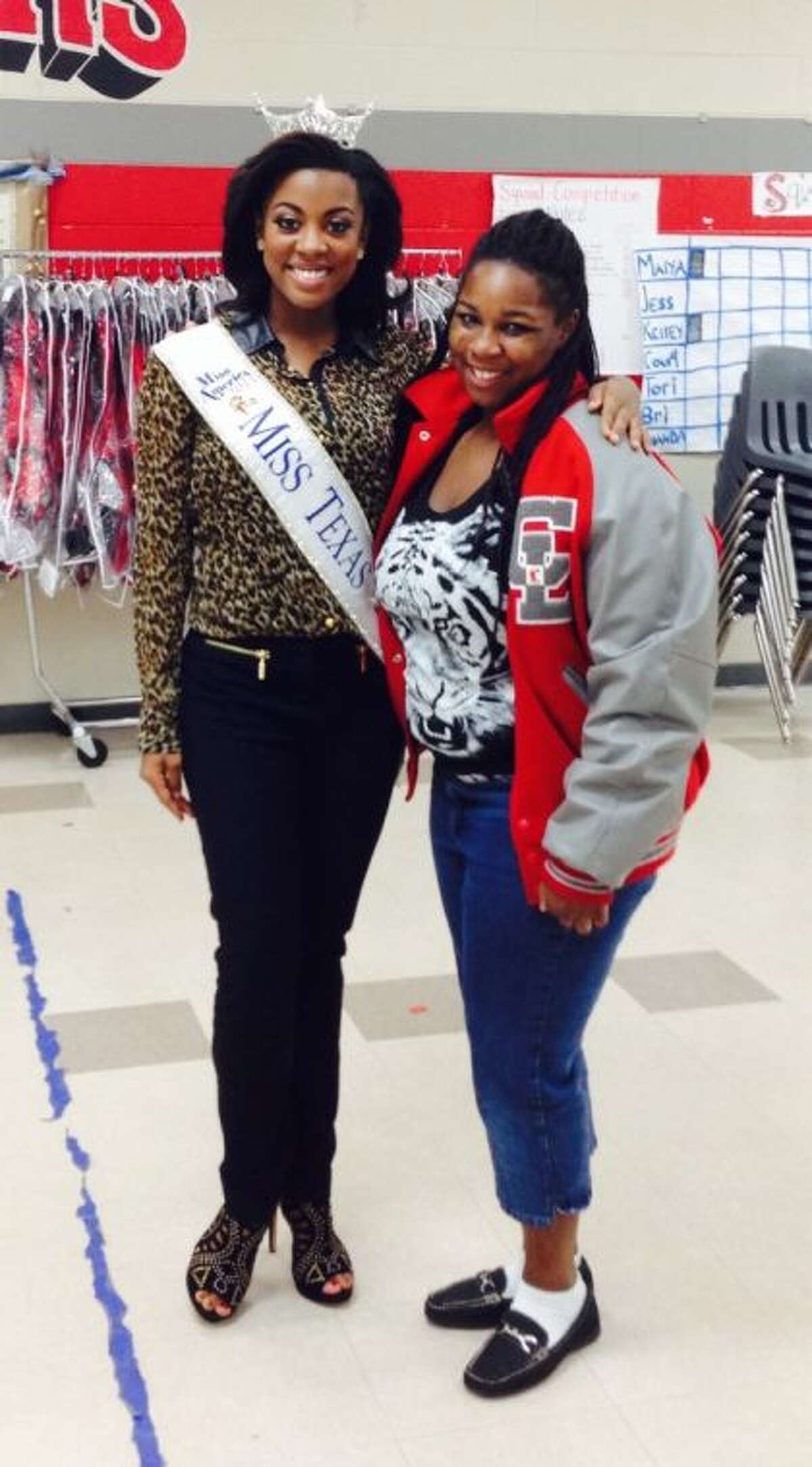 Miss Texas visits Cypress Lakes High School