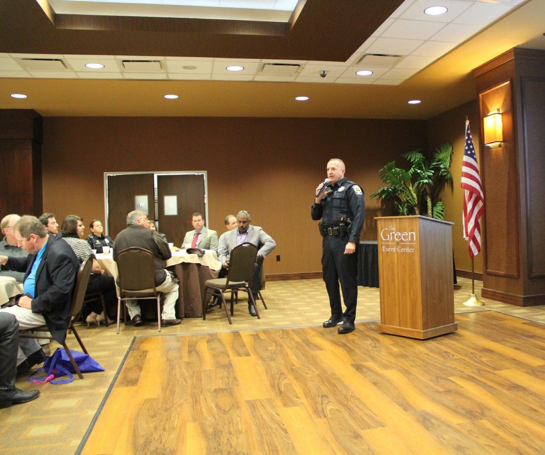 Police Chief Wieners gives crime update at Friendswood Chamber Luncheon