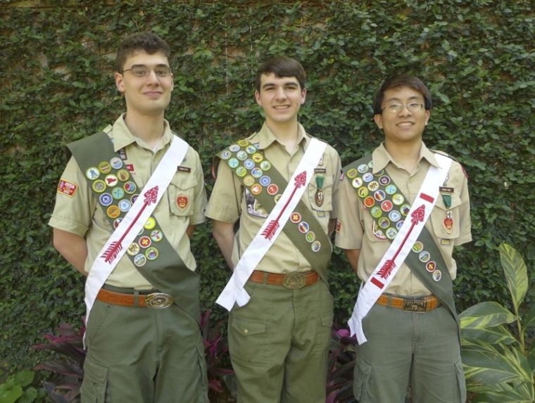 Troop 642 awards three new Eagle Scouts