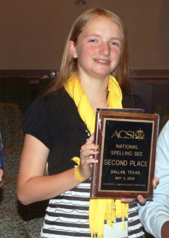 Magnolia girl wins second in spelling bee