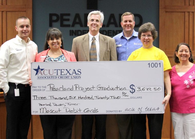 ACU of Texas, Mascot Visa Debit Cards raise $3,600 for Project Grad