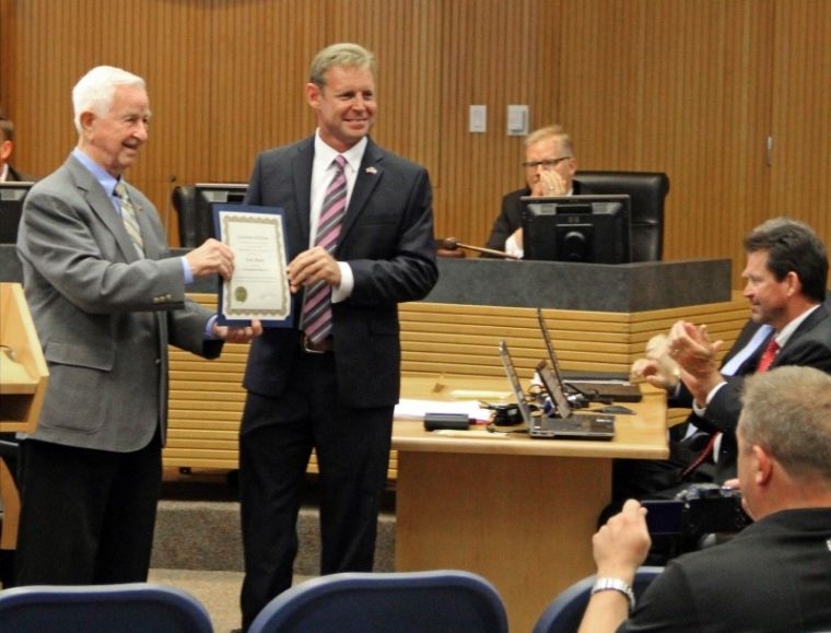 Pearland Mayor, new councilmember take oath of office