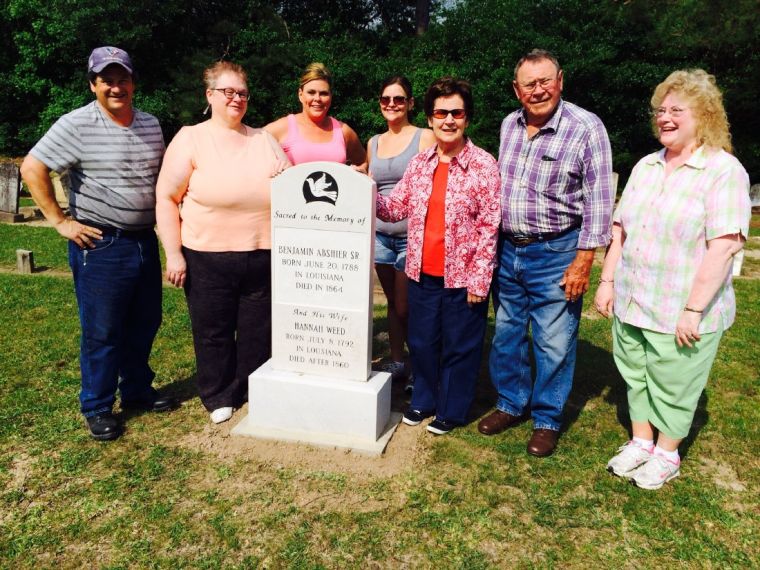 Memorial marker placed at Abshier Cemetery