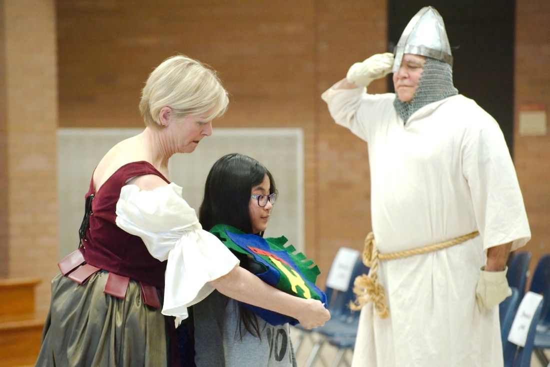 Whitcomb students in knighting ceremony