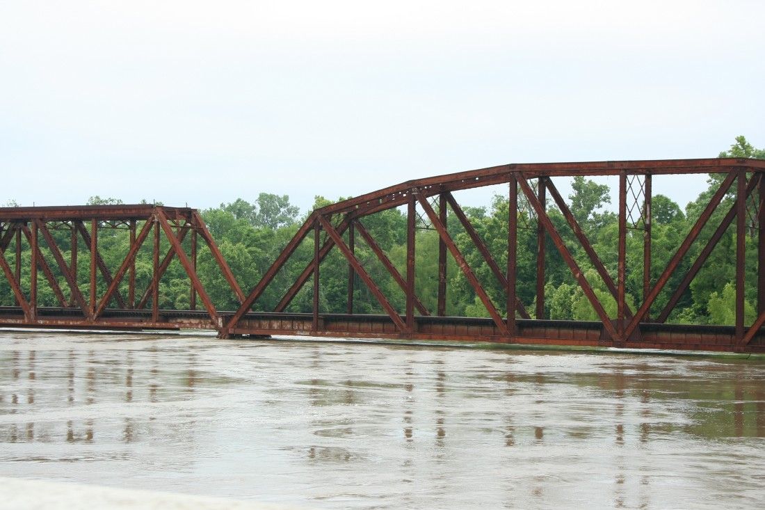 Trinity River flooding riverfront subdivision roads