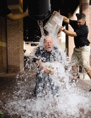 Local leaders embracing the "Cold Water Challenge" to bring attention ...
