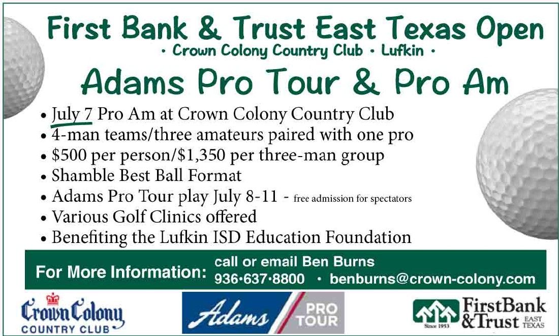 Adams Pro Tour coming to Crown Colony Country Club