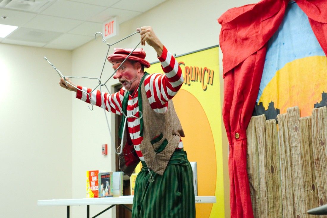 Bonzo Crunch entertains at Helen Hall Library