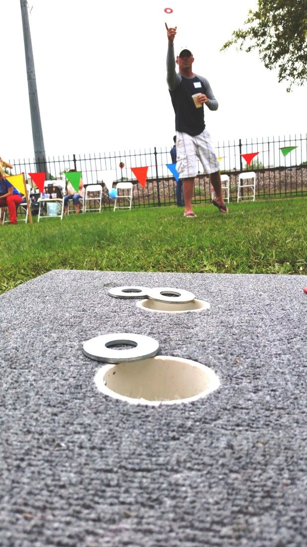 Washer Tossin’ with the mudbugs and boudin