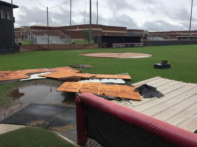 HS SPORTS: Huffman baseball field damaged in storms