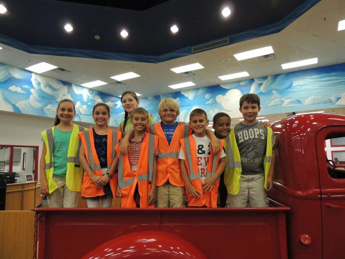 Campus greeters welcoming students at Kimmie Brown Elementary