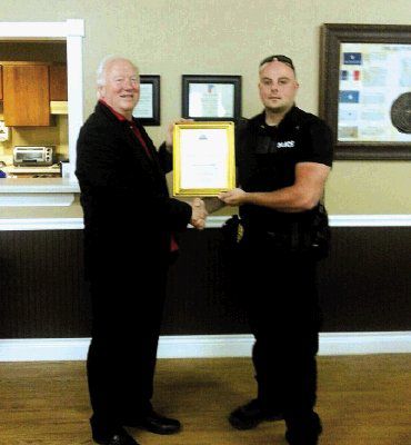 Roman Forest Police Department, Officer Randall Blackketter honored